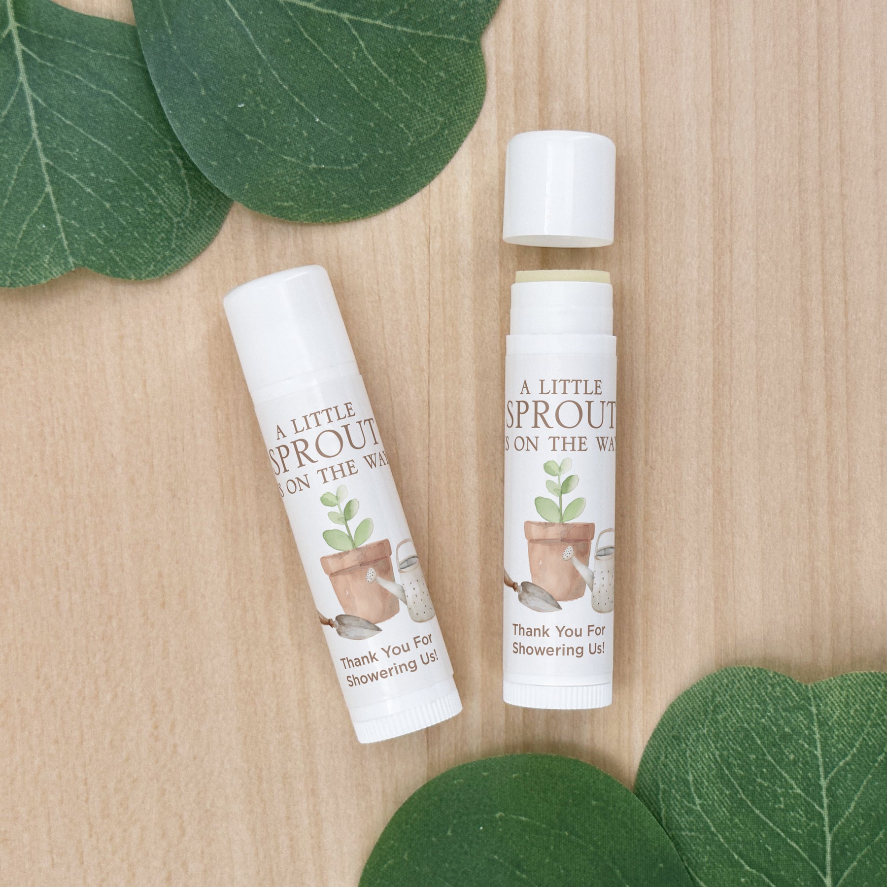 A Little Sprout is on the Way, Baby Shower Lip Balm – Best Day Ever Spot